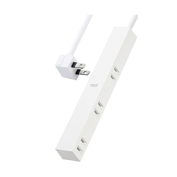 6個口ホワイト/2.5m/AVT-D3-2625WH・Color:ホワイトSize:2.5mStyle:6個口・パッケージ個数:1・上面を光沢、側面をマットに仕上げ、2つの質感をもたせた感のあるデザインタップ“roo't(ルオット)です。・...