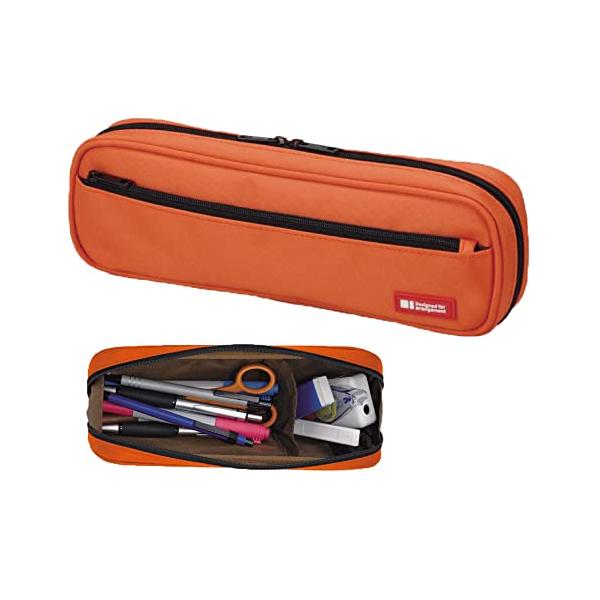 シングル・橙 1個 (x 1) A7552-4・・Color:橙Style:シングル・機能可動式の内部仕切りで2Wayに変えられる・仕様ダブルファスナー・特徴削りたての鉛筆が入る細長タイプ・外ポケット鉛筆や20cm定規も入るファスナー付き・...