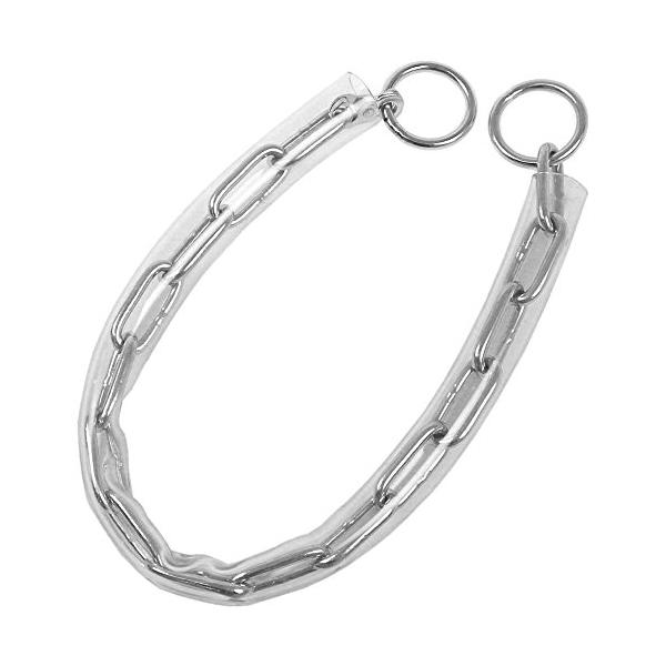 S-127・ Φ4.0×450mm S-127・・Size:Φ4.0×450mm・内容:ヘビーリンク4.0Φ両端リング付、全長:450mm・参考使用荷重:30.0kg・表面処理:磨き(透明チューブ通し)