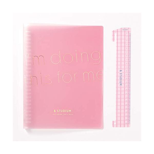 ルーズリーフバインダーペールピンク/B5/GAB-02・Color:ペールピンクSize:B5Style:ルーズリーフバインダー・パッケージ個数:1・素材表紙/PP0.5mm 定規PP0.4mm・セット内容バインダー本体×1、定規×1・リン...