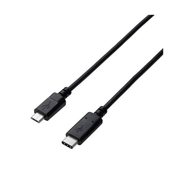 C-microB 認証品ブラック/1m/U2C-CMB10NBK・Size:1mStyle:C-microB 認証品・パッケージ個数:1・コネクタ形状:USB Type-Cオス - USB2.0 micro-Bオス・対応機種:USB Typ...