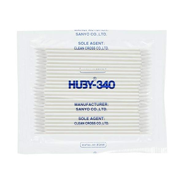 ・  BB-013SP・入数:1袋(100本入) ヘッド材質:天然コットン(セルロース)100%・HUBY(R)-340 シリコンフリー・3″ファインベビースワブ(ハードシャープポイントスリム)紙軸 全長:76.0(±1.0)mm・綿長:8...