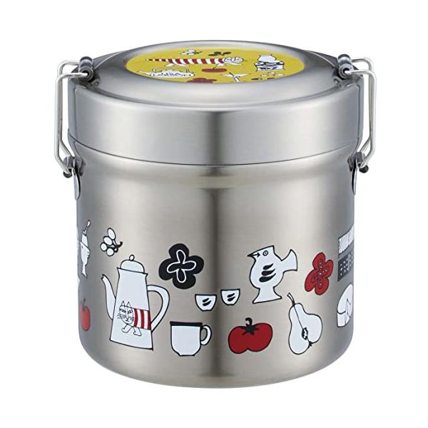 ランチジャーリサ・ラーソン/600ml/STLB1AG-A・パッケージ個数:1・サイズ:本体＝直径11.6×高さ12cm（中容器＝深さ4.5cm）原産国:中国・素材・材質:本体・フタ＝ステンレス（アクリル樹脂塗装） 止め具＝ステンレス 中容...