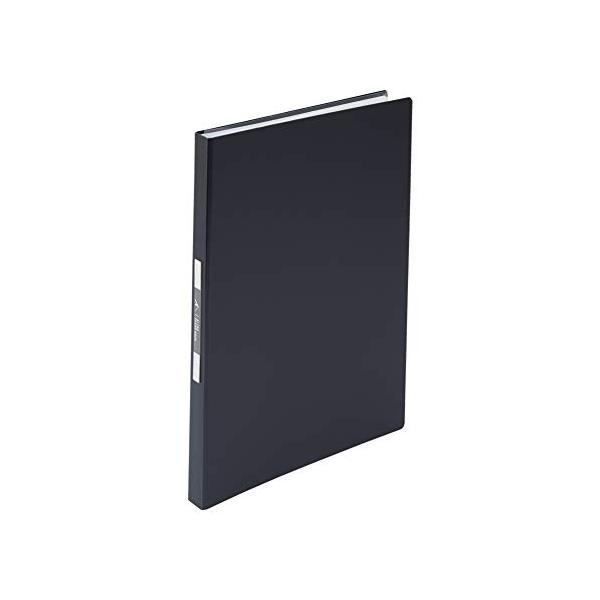 40ポケット・ブラック A4 N7752-24・・Color:ブラックStyle:40ポケット・サイズA4S・ポケット数40ポケット・裏表紙A3用紙が収納できる見開きオープンポケット付き・加工書類に合わせて背幅が広がるダブルヒンジ加工・材質...