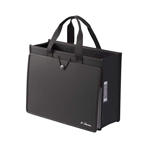 ・ブラック A4 A7773-24・・Color:ブラック・仕様折りたたみ式のP.P.製ツールバッグ・特長底板を入れるとしかっり自立、抜き取るとスリムに持ち運べる・側面ジャバラポケット（1仕切付き）・両サイドメッシュポケットと見出し付き・耐...