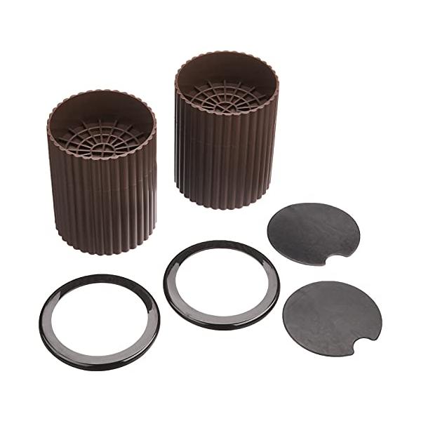 ・チョコレートブラウン φ8.2×9.5cm KS-616010・・PatternName:サークルチョコ・サイズ:φ8.2×9.5cm・底面カバー・すべり止め付き・素材:本体 ポリプロピレン(耐熱温度:100℃/耐冷温度:-20℃)/底面...