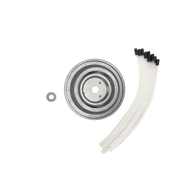 ロータリー・シルバー  469340・付属品：ナイロンコードx10、座金x1・付属のナイロンコード長(約)：200mm・付属のナイロンコード断面寸法：直径2.4mm・付属のナイロンコード断面形状：丸・穴径(約)：15.0mm