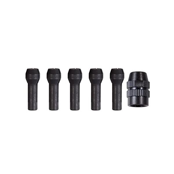 コレットチャック・ 1.0・1.5・2.0・2.35・3.0mm(カバー付) NO.28891・・Size:1.0・1.5・2.0・2.35・3.0mm(カバー付)Style:コレットチャック・カラー：ブラック・本体サイズ（約）：径7×長2...