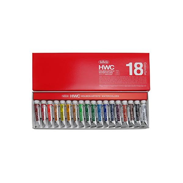 単品・18色セット 5ml(2号) W403・・Color:18色セットPatternName:単品・水で溶いて塗ると絵具自身透明感が強いので下に描いた鉛筆やペンの線が見え、重ねて塗ると色を混ぜた効果が出る。
