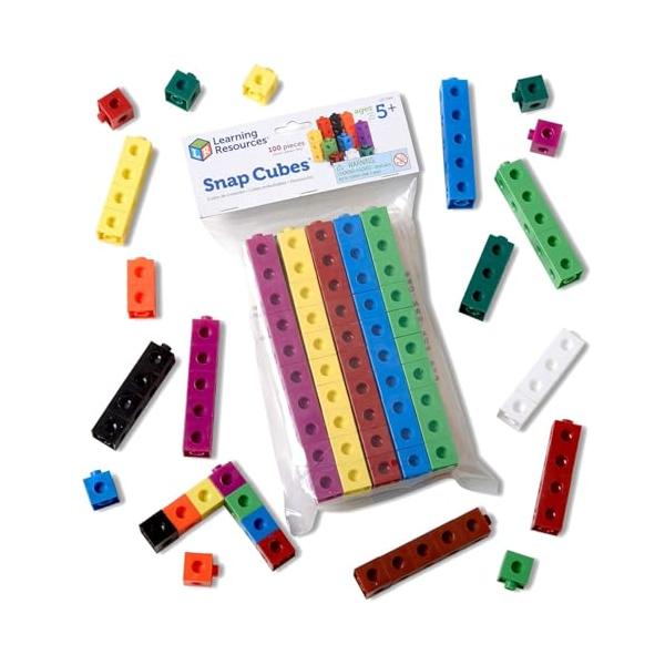 1)単品カラフル/-/LER7584・Style:1)単品・パッケージ個数:1・世界100カ国以上で愛されるラーニングリソーシズ (Learning Resources) の算数ブロック、スナップキューブ (Snap Cubes) で、たし...