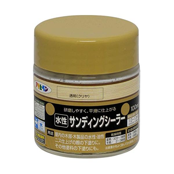 ・透明（クリヤ） 100ML 100ML・・Size:100ML・研磨性・速乾性を持ち、研磨することで平滑な面を形成し、上塗り塗料の仕上がりをより良いものにします。・用途: (屋内外区分:屋内用)屋内の木部・木製品の水性・油性ニス仕上げの際...