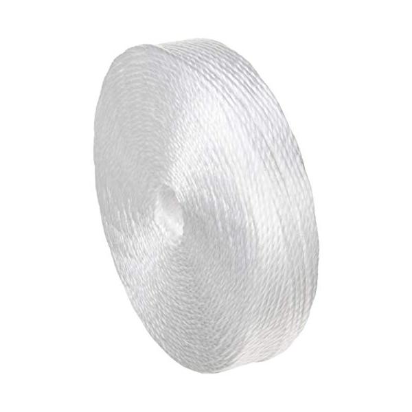 荷造りロープホワイト/5mm×300mm/FR-2130・Size:5mm×300mm・パッケージ個数:1・本体サイズ 29.5cmx29.5cm・材質 ポリプロピレン・長さ 300m・太さ 10mm・引張強度 646N(66kgf)