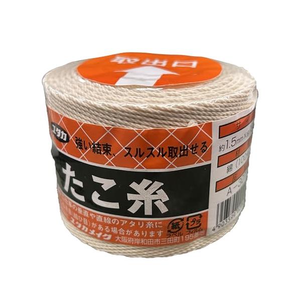 単品ホワイト/1.5mm×190m/A-301・Style:単品Size:1.5mm×190m・パッケージ個数:1・原産国:日本・材質:綿・サイズ:1.5mm×190m・天然素材:綿製の細紐・工作や手芸・園芸等に巾広く使用