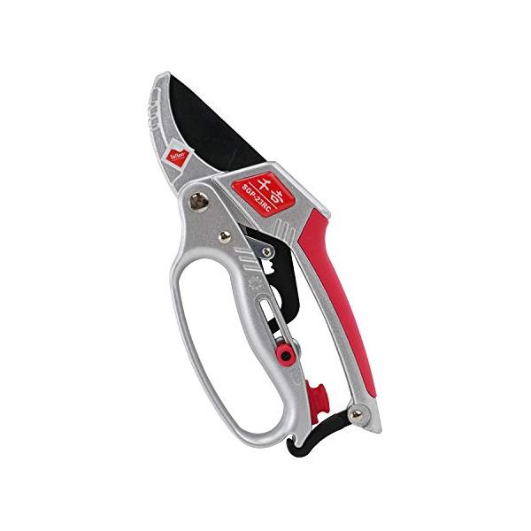 ハサミ(ラチェット切替機能付)redsilver/1個 (x 1)/SGP-23RC・PatternName:ラチェット切替式220g・特徴:ラチェット機能の有無を切り替えられる、切替式のラチェット剪定鋏・全長:約200mm、重量:約220...