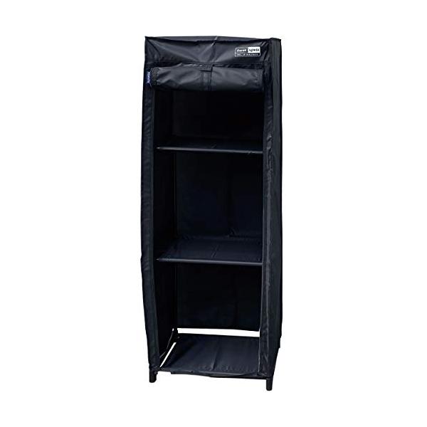 モダン・ブラック 中 SLW240・・Color:ブラック・素材: 本体/鉄  カバー  棚/ポリエステル  複合部材/ポリプロピレン・棚(ラック)耐荷重: 約5kg