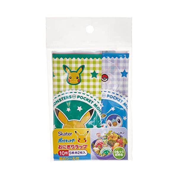 ・ポケモン  LBL2-A・・Color:ポケモン・サイズ:縦18×横18cm・素材・材質:ポリプロピレン・生産国:日本・セット内容・付属品:おにぎりラップ＋留めシール・枚数:5柄×2枚