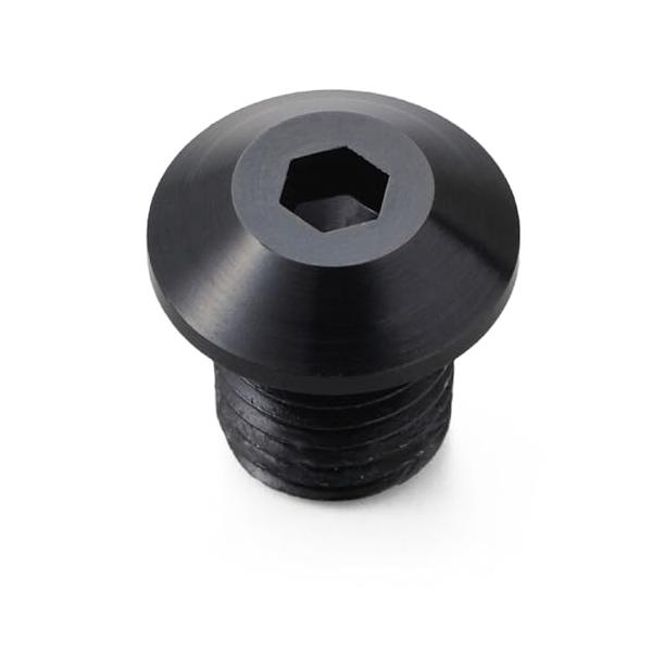 正ネジブラック/M10x1.25/99616・Color:ブラックStyle:正ネジ・パッケージ個数:1・バーエンドミラー装着などで使わなくなった純正ミラー取付穴を埋めるためのキャップボルト・質感のあるアルミ削り出しボルトを、アルマイト仕上...