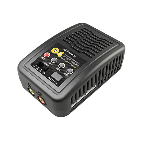 ・ブラック  G0204・LiPo/LiFe/LiHV/NiMHバッテリー対応 急速AC充電器・充電電流をスライドスイッチで４段階(1A/2A/3A/4A)に切替可能・スライドスイッチとプッシュボタンのみのカンタン操作 ホビー用バッテリーの...