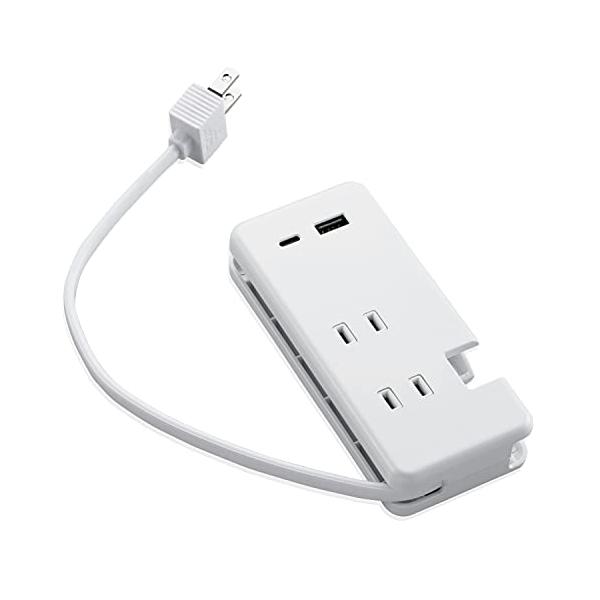USB-C×1/USB-A×1・ホワイト  MOT-U13-2302WH・・Style:USB-C×1/USB-A×1・片面に2つ、もう片面に1つの合計3つのAC差込口と、合計出力15W(5V/3.0A)のUSB Type-C(TM)(US...
