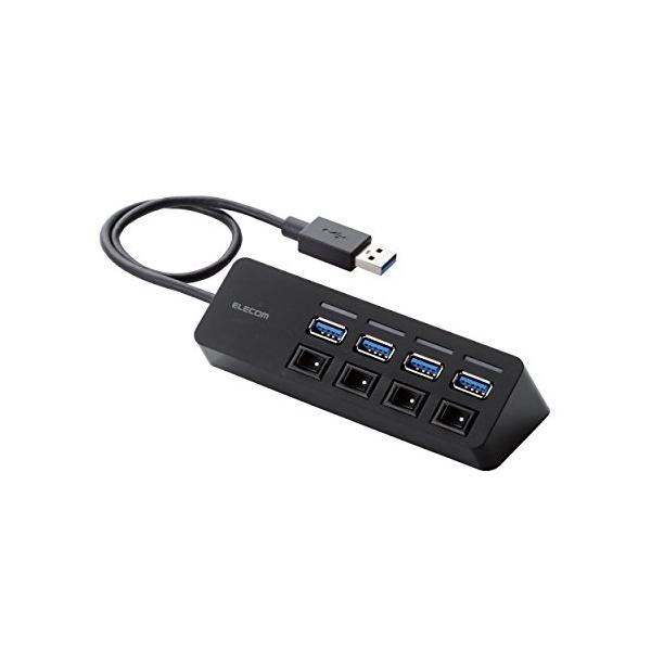 ブラック(スイッチ付)・ブラック 4ポート・スイッチ付(30cm) U3H-S418BBK・転送速度5Gbpsと従来のUSB2.0の約10倍の転送速度(理論値)を実現するUSB3.0に対応したUSBハブです。・USB3.0対応のパソコン・機...