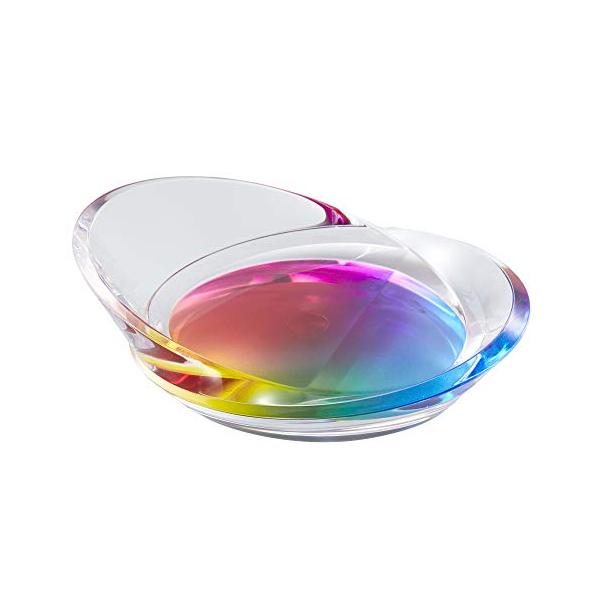 小物・メモトレイ・レインボー  K-137RC・・Color:レインボーStyle:小物・メモトレイ・アクリル製 クリスタルシリーズ(クリア・レインボー)耐熱温度:65度