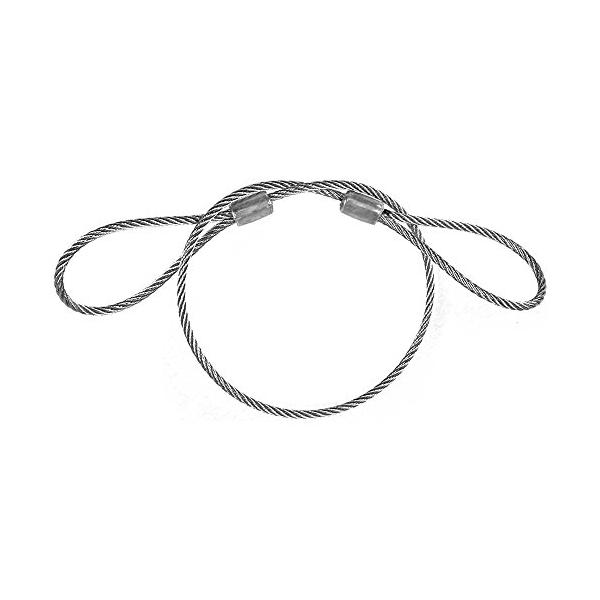 Y-40-/-/Y-49・Style:Y-40・パッケージ個数:1・ロープ内容:径2×300mm・参考使用荷重:80kg・末端処理:両アイ加工・商品サイズ:W100・H180・D5mm・材質:SUS304