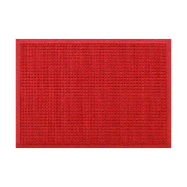 ファブリック ) ワッフル形状 バッキング）特殊合成ゴム仕様（すべり止め）・レッド 44×74cm AC00025・・Size:44×74cmColor:レッド・機能吸水・速乾仕様の雨の日に適した玄関マット。特殊な凹凸形状で水分を底に溜めな...