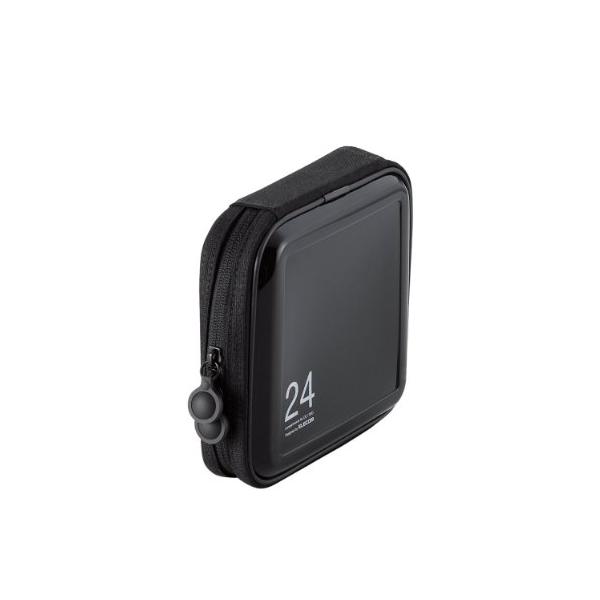 ・ブラック 24枚収納 CCD-H24BK・・Color:ブラックSize:24枚収納PatternName:単品・縦にも横にも自立するスクエアデザイン・収納枚数:CDまたはDVD24枚・入り数:1・その他:自立形状・CD/DVDをスタイリ...