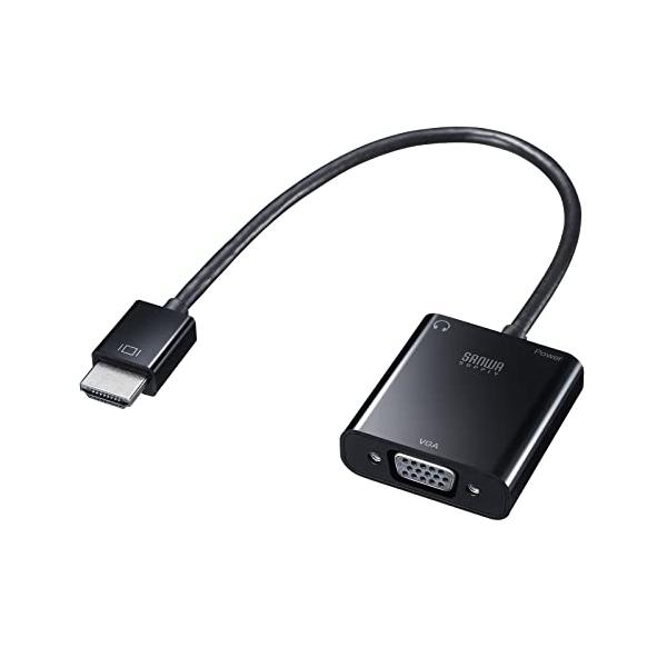 ・ブラック  AD-HD23VGA・HDMI出力を持つ機器の映像信号をVGAコネクタ（ミニD-sub（HD）15pin）に変換するケーブル一体型の変換アダプタです。ディスプレイ側のHDMIポートをVGAコネクタ（ミニD-sub（HD）15p...