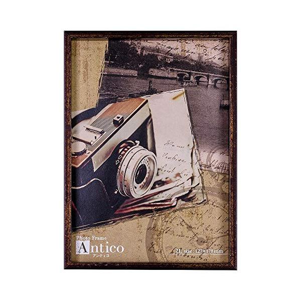 アンティークブラウン/2L/F-TP-103-BR・Size:2LColor:ブラウン・パッケージ個数:1・フレーム外形寸法:タテ184xヨコ133x厚み23mm、収納用紙寸法:127x178mm規格:2L判・本体重量:約180g・素材:フ...
