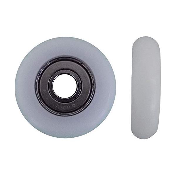 ・ホワイト  EO0835・●耐摩耗性に優れた高荷重設計です。●外周部が鉄に比べ、騒音・振動吸収効果があります。・●ガイドローラー、戸車、押さえ用・振れ止め用ローラー。・●幅(mm):9●外径(mm):35●内径(mm):8●ベアリング:6...