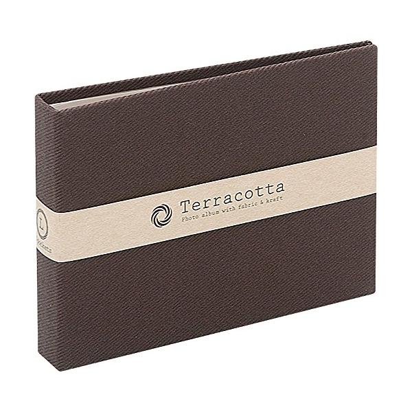 布地表紙ブラウン/40枚収納/TER-CK2P-90-BR・Color:ブラウンSize:40枚収納Style:布地表紙PatternName:単品・パッケージ個数:1・本体寸法:タテ107×ヨコ155×背巾20mm・布地表紙・溶着式製本・...