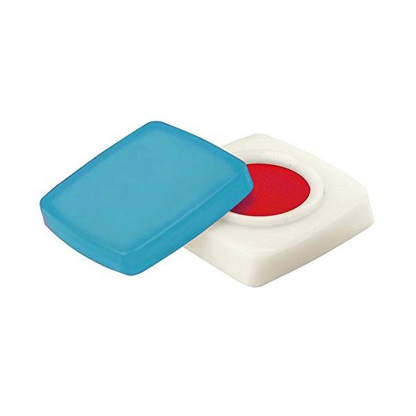 ・ターコイズブルー 56.5×56.5×18.4mm MGM-30/H-3・・Color:ターコイズブルー・盤面サイズ直径32mm・蓋色ターコイズブルー・補充インキOg-20・寸法56.5×56.5×18.4mm・重量41g