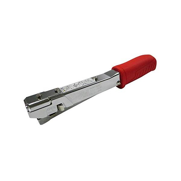 ハンマータッカーredsilver/-/TH-V2・パッケージ個数:1・用途:アスファルトルーフィング止め、建築用ラス張り、紙、フェルト張り等の作業の際に・ステープル装填本数: 144本・使用ステープル(足長さ6mmと10mmに対応): T...