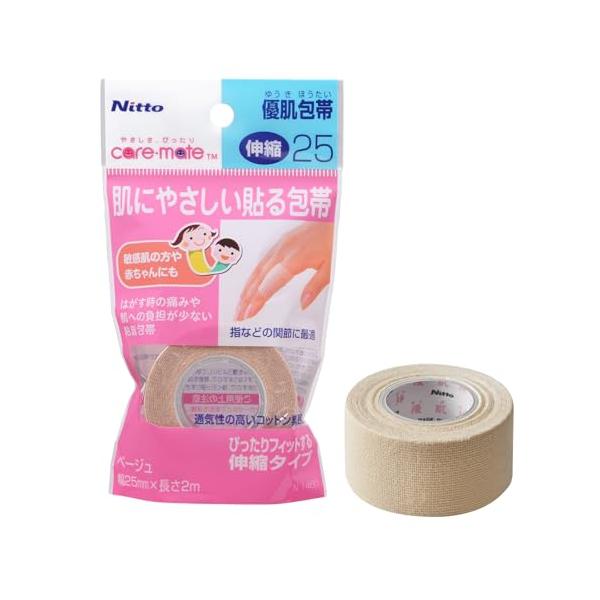 アクリル弾力性のある接着剤肌色/1ロール (x 1)/N1460・Size:1ロール (x 1)・パッケージ個数:1・貼る感覚で負ける肌にやさしい包帯・関節や指先など動きの激しい部分に最適な伸縮タイプ・重ね巻きをせず、一度巻きでしっかり固定...