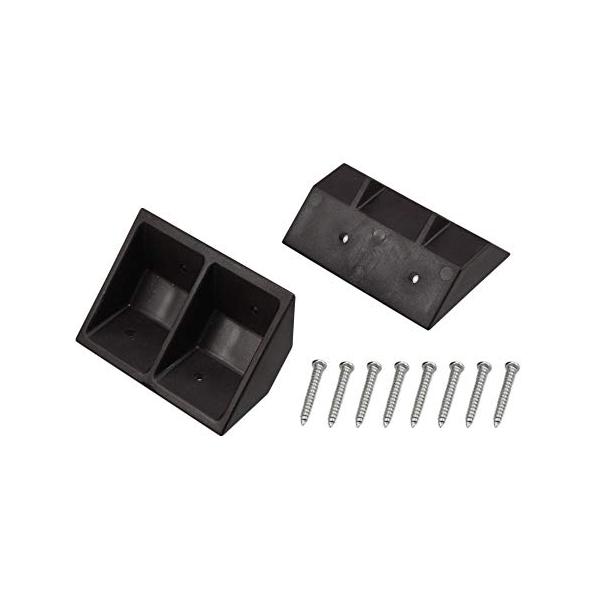 2x4棚受ダークブラウン/1セット/58619・Size:1セットStyle:2x4棚受Color:ダークブラウン・パッケージ個数:1・内容物:棚受(2個)/ネジ(8本)/取り扱い説明書(1枚)・使用荷重(kg):20・材質:樹脂部品:AB...