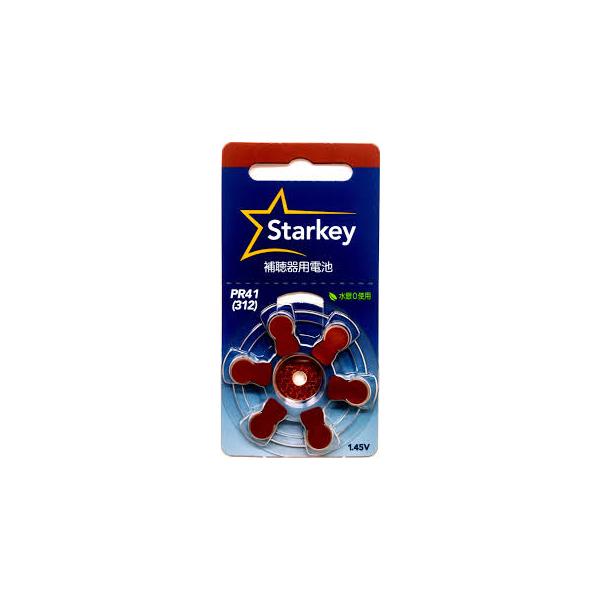 スターキー補聴器用空気電池　ＰＲ４１（３１２）１０パックセット。送料無料にてお届けです。