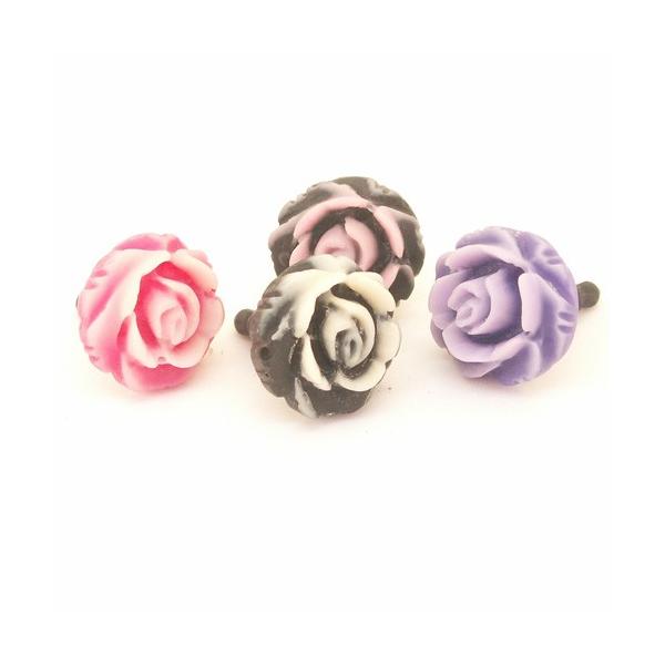 スマートフォン、ミュージックプレーヤー、ゲーム機に対応するイヤホンジャックピアス！お花シリーズ、ローズ注目を集める。 個性が光るアイテム！ 実物と写真では、環境により、色合いが若干、異なることが、あります。形：お花ローズカラー：ピンク、パー...
