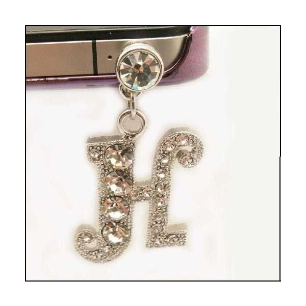 形：イニシャルサイズ：2,5ｃｍ×2.0ｃｍ素材：スワロスキーキュービック、合金対応：Ф３．５ｍｍイヤホンジャック付属のスマートフォン・オーディオ等色：シルバーＨ、スワロスキーキュービックを使用した手造りのイヤホンジャックアクセサリーです。...