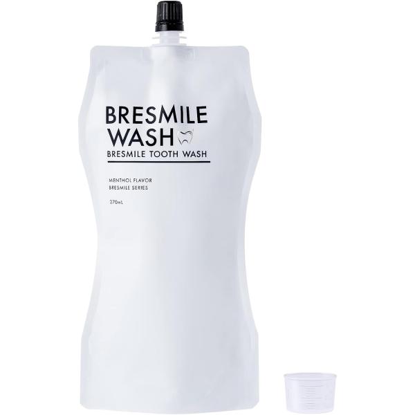 販売名：ブレスマイルウォッシュ-0　内容量：270ｍL【口腔内の汚れが目で見える】適量を口に含み、歯・舌・歯茎に行き渡るようにゆすいで吐き出すことで、口腔内のばい菌の餌となる様々な物質を吸着します。【3つの有効成分】炎症を抑える「アラントイ...