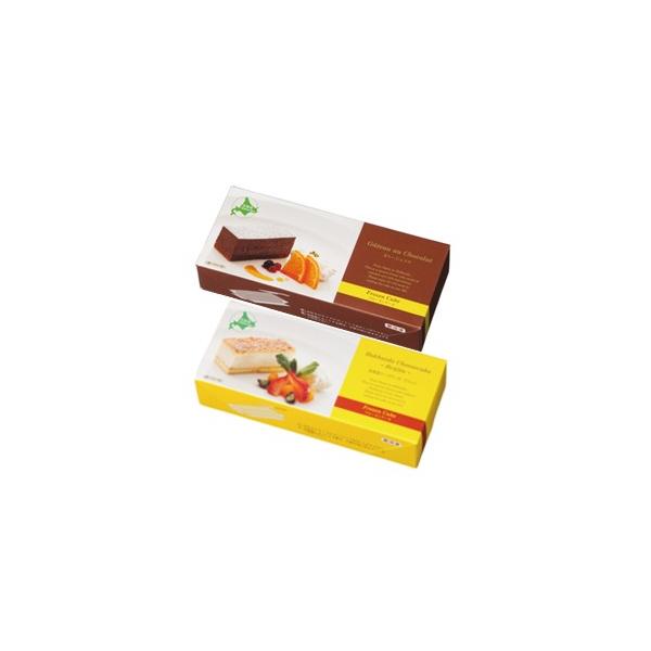 クーベルチュールチョコレートを使用して焼き上げたガトーショコラと、クリームチーズとチェダーチーズを使用し、表面に丁寧に焼き色をつけたチーズケーキ（ブリュレ）の2個セットです。[内容] ガトーショコラ270g×1、北海道チーズケーキ（ブリュレ...