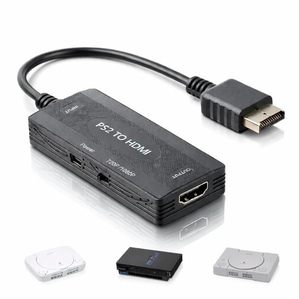 「商品情報」PlayStation2（プレステ2）をHDMI対応テレビに簡単接続できる変換アダプターです。面倒な3色ケーブル不要、HDMIケーブル1本で大画面表示が可能。 720p/1080pに対応し、映像を自動で最適化。レトロゲームを現代...