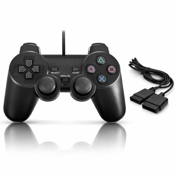 「商品情報」「主な仕様」【対応機種】 PS2 / PS1 対応 有線コントローラー【ケーブル長】 コントローラー1.5m＋延長ケーブル1.8m（最大3.3m）【機能】 振動機能 / アナログスティック搭載【セット内容】 コントローラー本体 ...