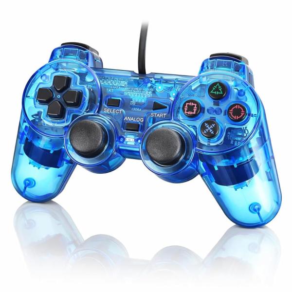 「商品情報」「主な仕様」【対応機種】 PlayStation2 / PlayStation1【接続方式】 有線接続（低遅延・安定プレイ）【操作設計】 DualShock形状ボタン配置【カラーバリエーション】 ブラック / クリアブルー / ...