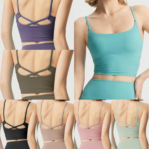 ■商品説明■カップ付きトップスリーチェのヨガウェアトップスは、背中見せデザインが特徴で、美しいシルエットを演出します。おしゃれでかわいいスタイルは、ヨガやピラティス、ホットヨガなどのフィットネスシーンにぴったり。カップ付きで安心の着心地を提...