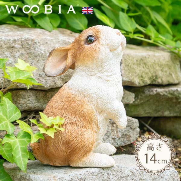 ■商品名　上を向いたうさぎ《 オランダドワーフ 14cm》■ブランド  WOOBIA（ウービア）■内容物　本体■サイズ　横幅8.9cm × 奥行9.7cm × 高さ14cm■重さ　294g■素材　ポリレジン■関連ワード　ガーデニング 雑貨 ...