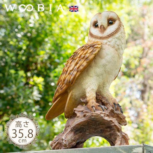 ■商品名　木に留まるメンフクロウ《 面梟 35.8cm》■ブランド  WOOBIA（ウービア）■内容物　本体■サイズ　横幅23.5cm × 奥行15.3cm × 高さ35.8cm■重さ　1490g■素材　ポリレジン■関連ワード　ガーデニング...