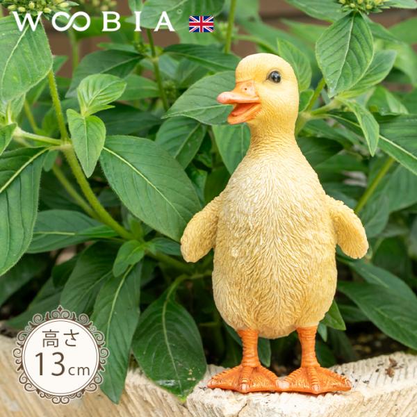 ■商品名　立ち上がったアヒルの子供《 シロアヒル 13cm》■ブランド  WOOBIA（ウービア）■内容物　本体■サイズ　横幅6.5cm × 奥行8cm × 高さ13cm■重さ　160g■素材　ポリレジン■関連ワード　ガーデニング 雑貨 ガ...