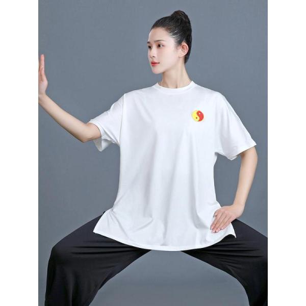 カンフー服 太極拳ウェア 武術着 体操 スポーツ トレーニングウェア 半袖 中国 太極拳 練習 競技 パフォーマンス エレガント メンズ レディース