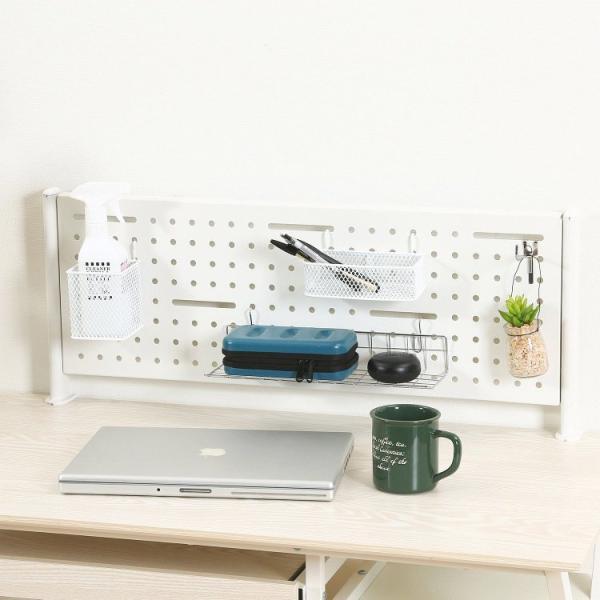 ▼１日２回のタイムセールやってます！▼ 【14時〜17時＆22時〜26時】にお得なセール価格で販売中します！＝＝＝＝＝＝＝＝＝＝＝＝＝＝＝＝＝＝＝＝＝＝＝＝＝幅81cm×奥行7cm×高さ36cm ホワイト デスクパネル おしゃれ パーテーシ...